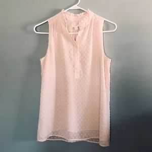 J. Crew | Tops | J Crew Chiffon Dot Lined Tank Sz 2 Euc | Poshmark